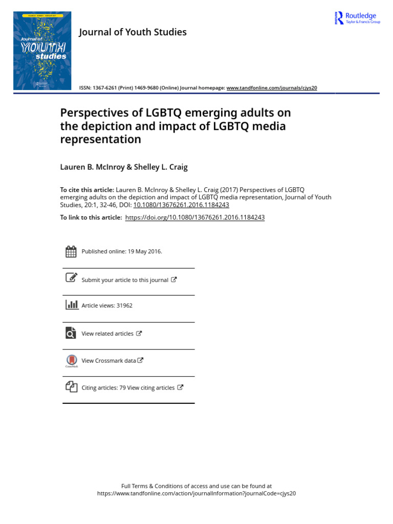 LGBTQ Media Representation Impact on Youth | PDF | Bisexuality | Coming Out