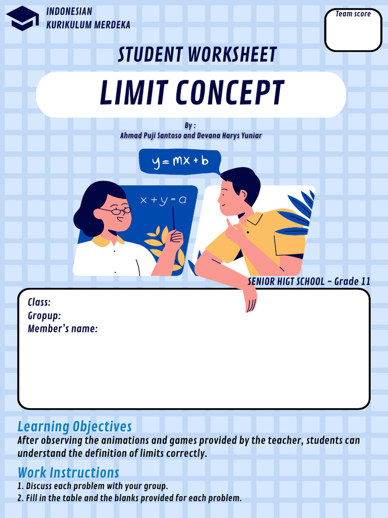 Limit Concept Worksheet for Students | PDF