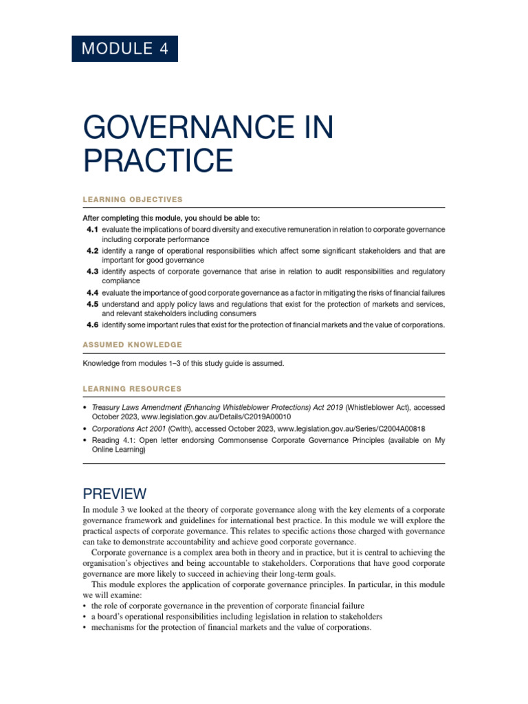 Corporate Governance Practices Explained | PDF | Corporate Governance ...