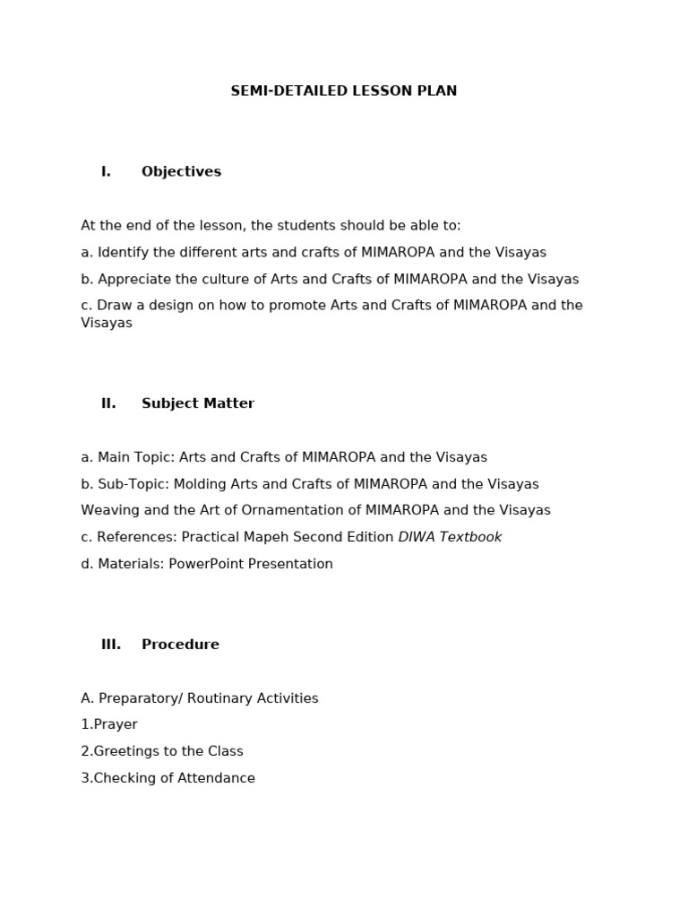 Lesson Plan JHS | PDF