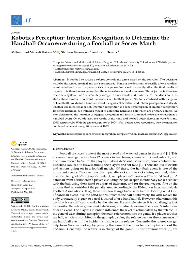 ai-05-00032 | PDF | Kalman Filter | Image Segmentation