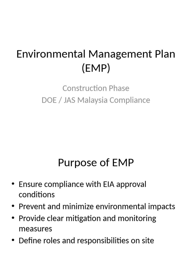 Construction EMP Malaysia DOE | PDF