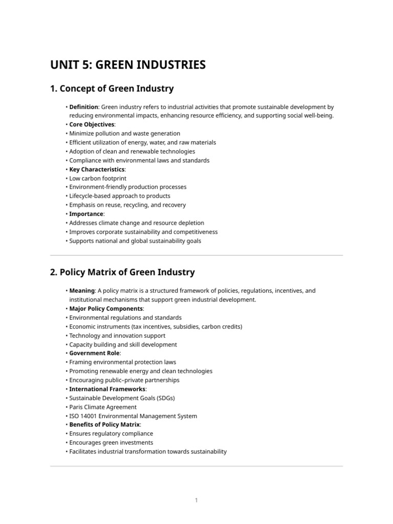 Green Industry: Concepts and Practices | PDF | Sustainability | Fuel Cell