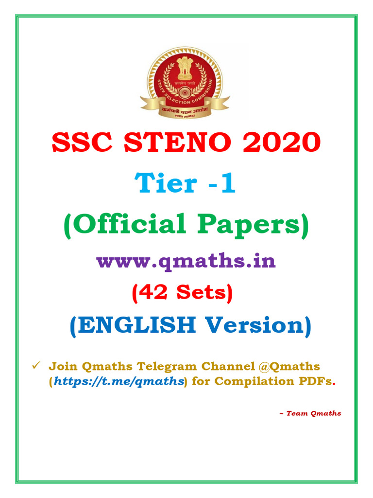 ENGLISH Steno 2020 Compilation 6 Sets | PDF