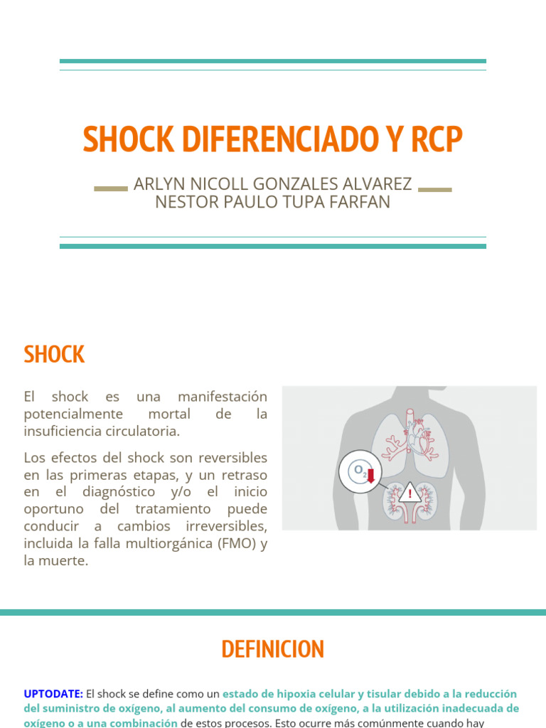 Tipos y Manejo del Shock y RCP | PDF | Choque (circulatorio ...