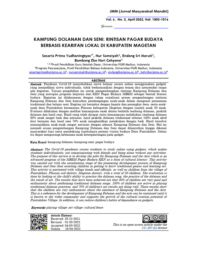 Artikel Jurnal Abdimas JMM 2022 | PDF