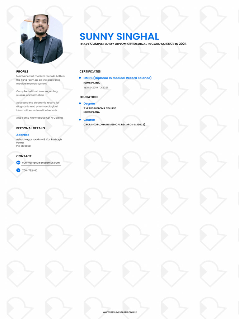 Sunny Singhal Sample CV HQ | PDF