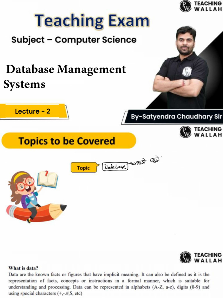 Database Management Systems 02: Class Notes | PDF
