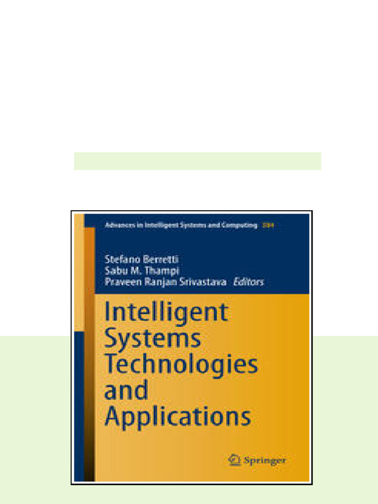 Intelligent Systems Technologies and Applications Volume 1 1st Edition ...