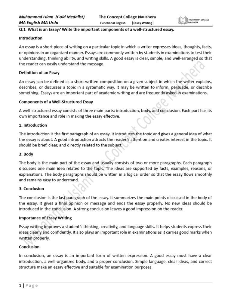 Understanding Essay Structure and Types | PDF | Essays | Thought