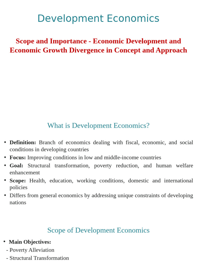 Understanding Development Economics | PDF | Economic Growth ...