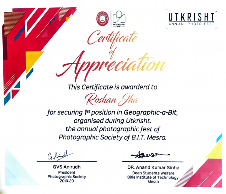 Utkrist Certificate | PDF