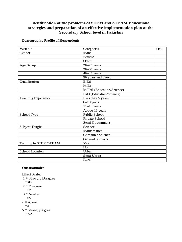 STEM/STEAM Education Challenges in Pakistan | PDF | Science, Technology ...