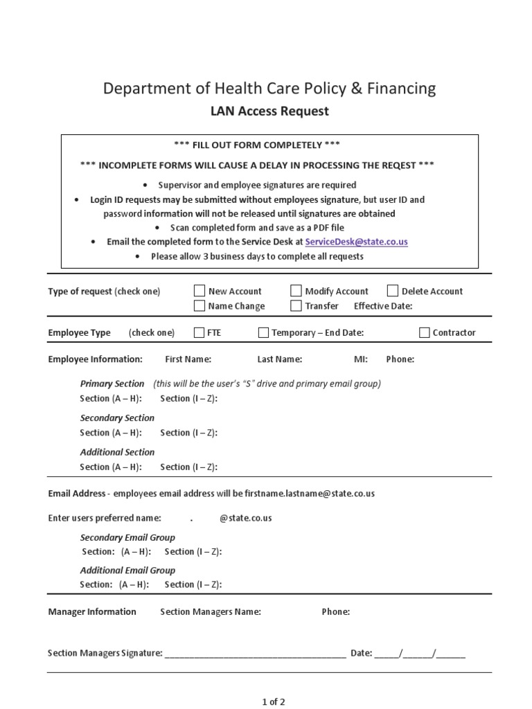 Colorado Dept. of Health Care and Policy Email Use Policy | PDF ...