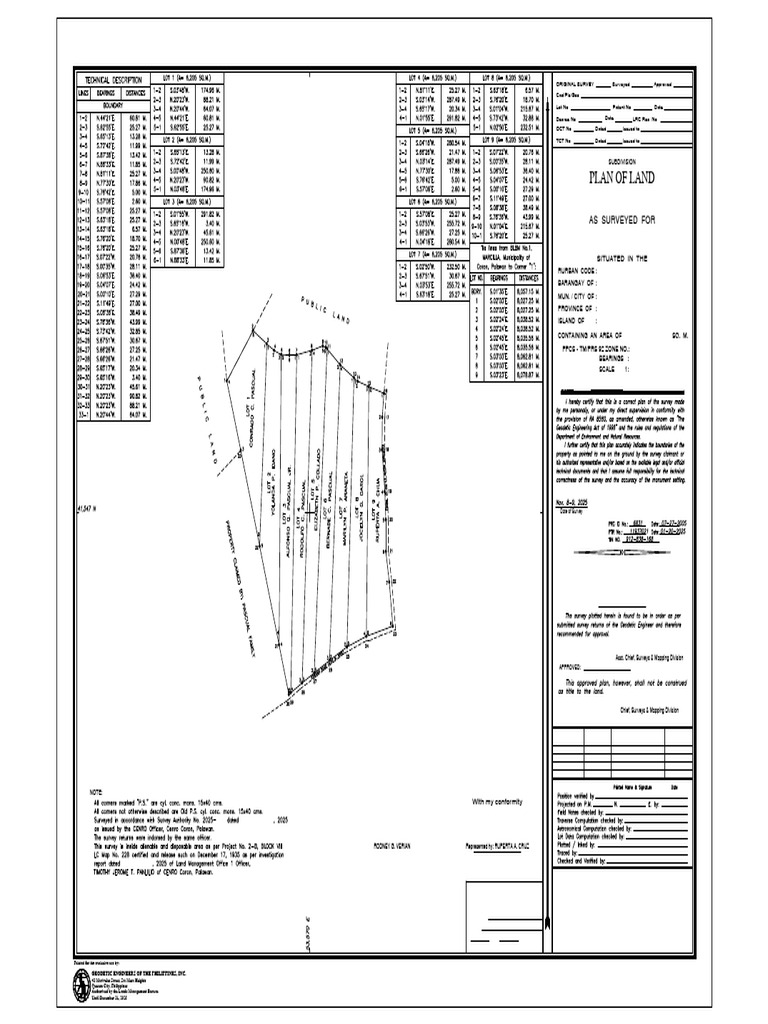 Simple Subdivision Verification Form | PDF