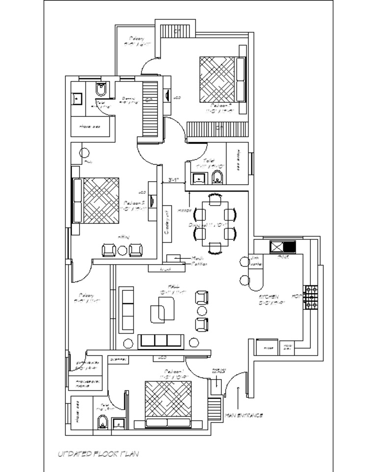 Updated Layout Plan Option 1 | PDF | Domestic Life | Interior Design