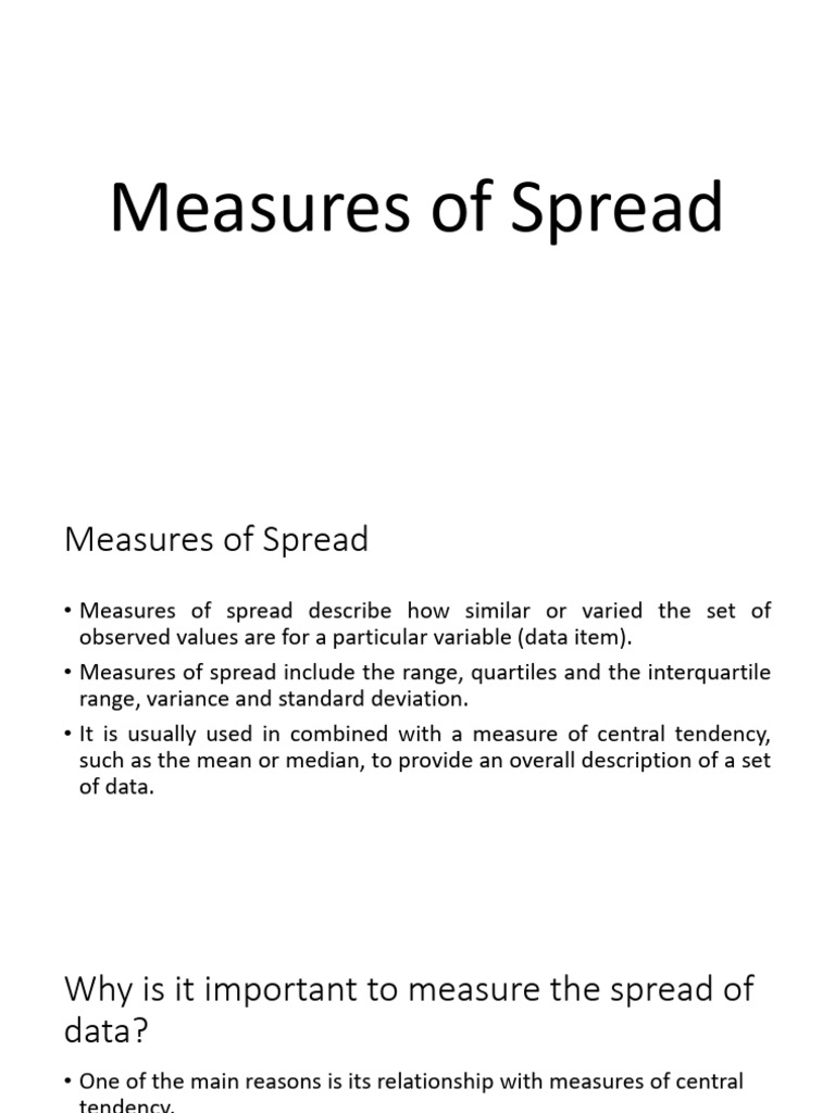 Understanding Measures of Data Spread | PDF | Standard Deviation | Quartile