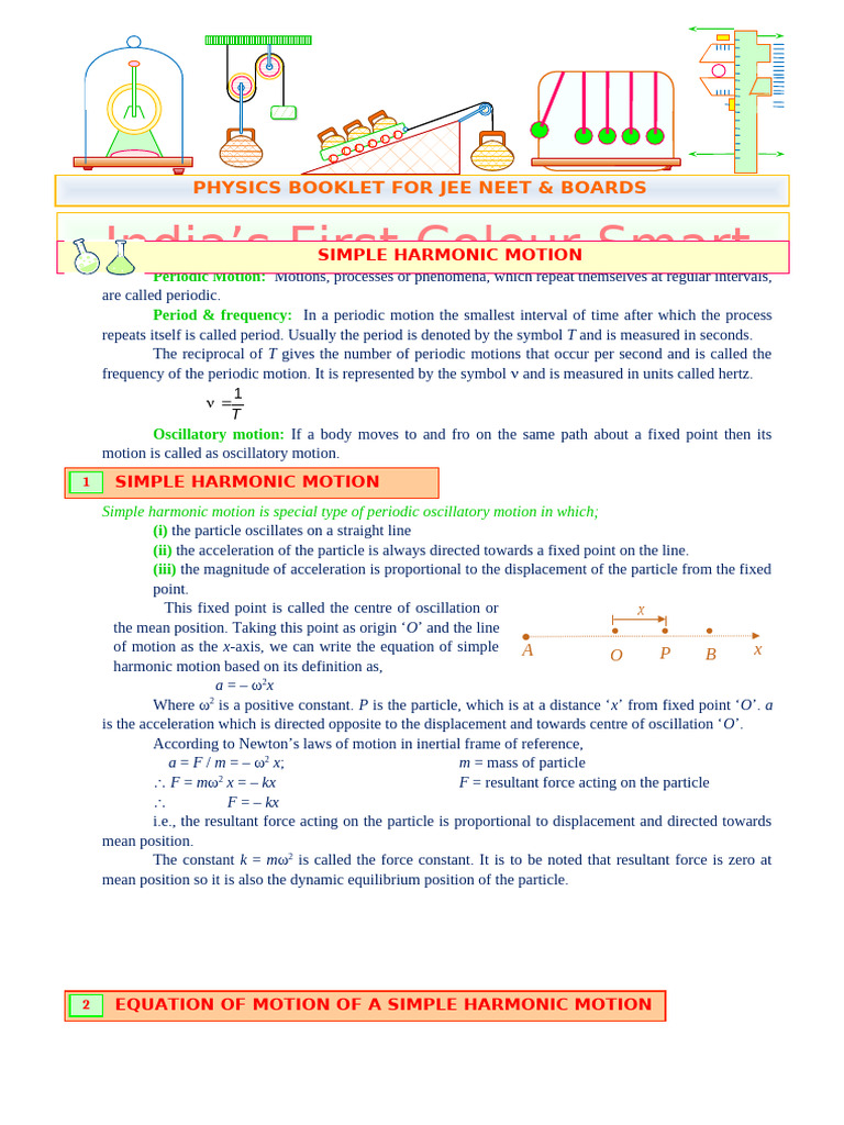 Simple Harmonic Motion Explained | PDF | Rotation Around A Fixed Axis ...