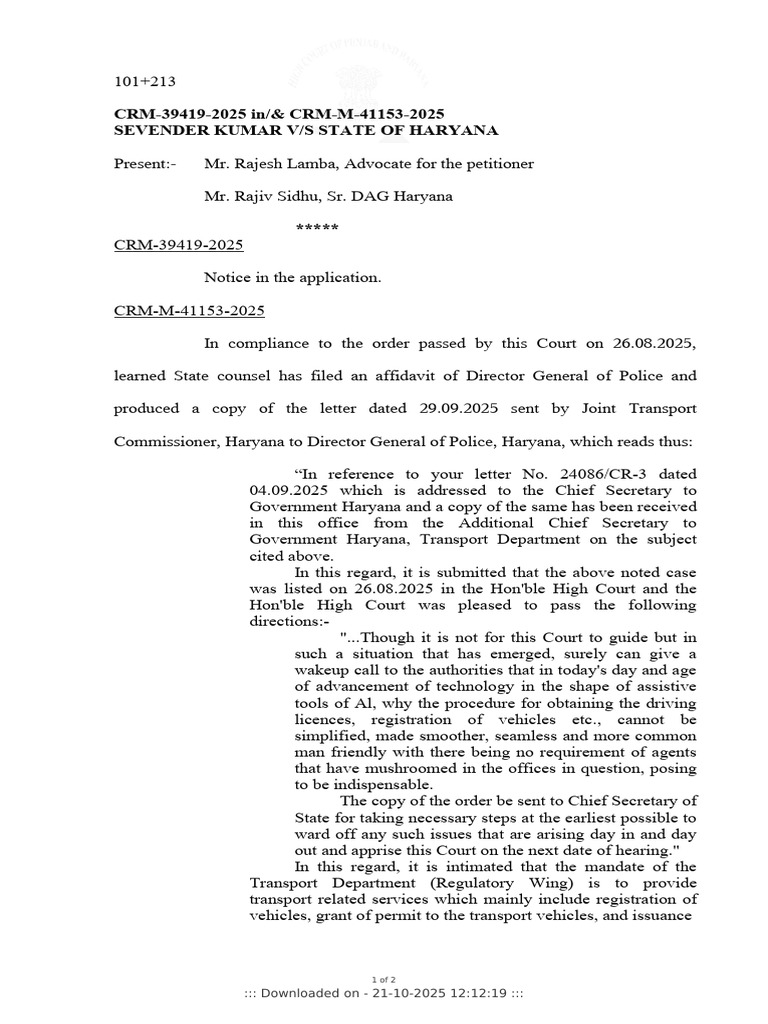CRM-M_41153_2025_30_09_2025_INTERIM_ORDER | PDF | Justice | Crime ...