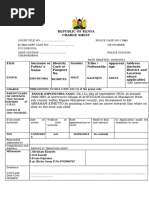 Kenya Police Charge Sheet Template | PDF | Law
