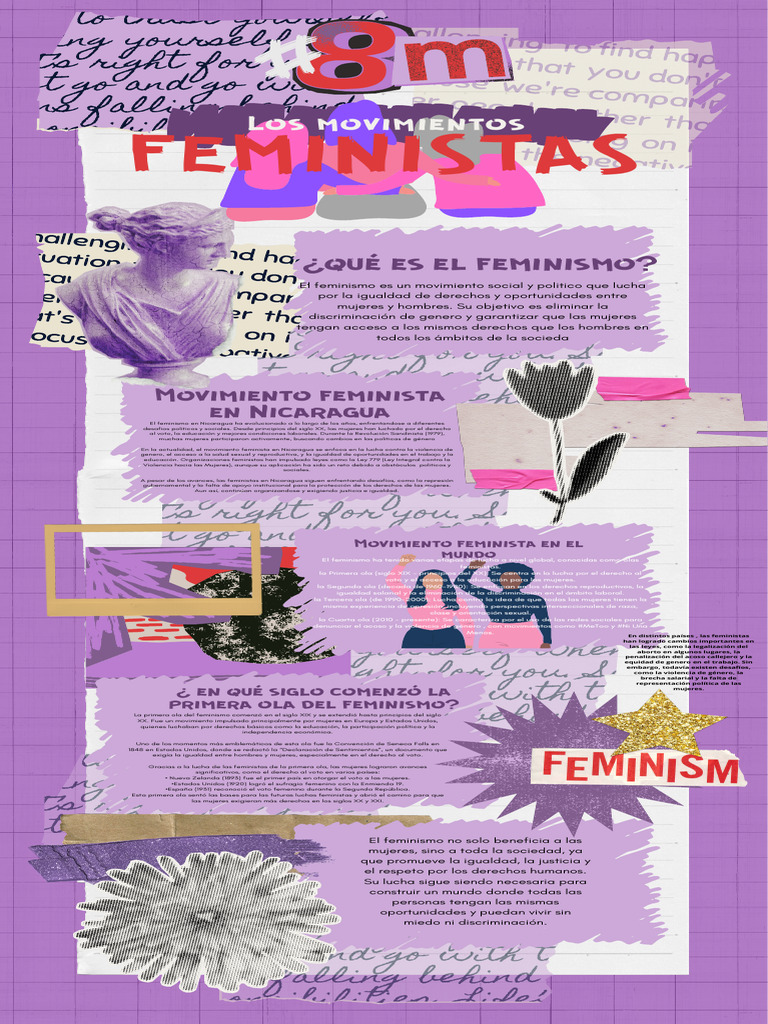 Infografía Día Internacional de La Mujer Collage Fanzine Morado PDF ...