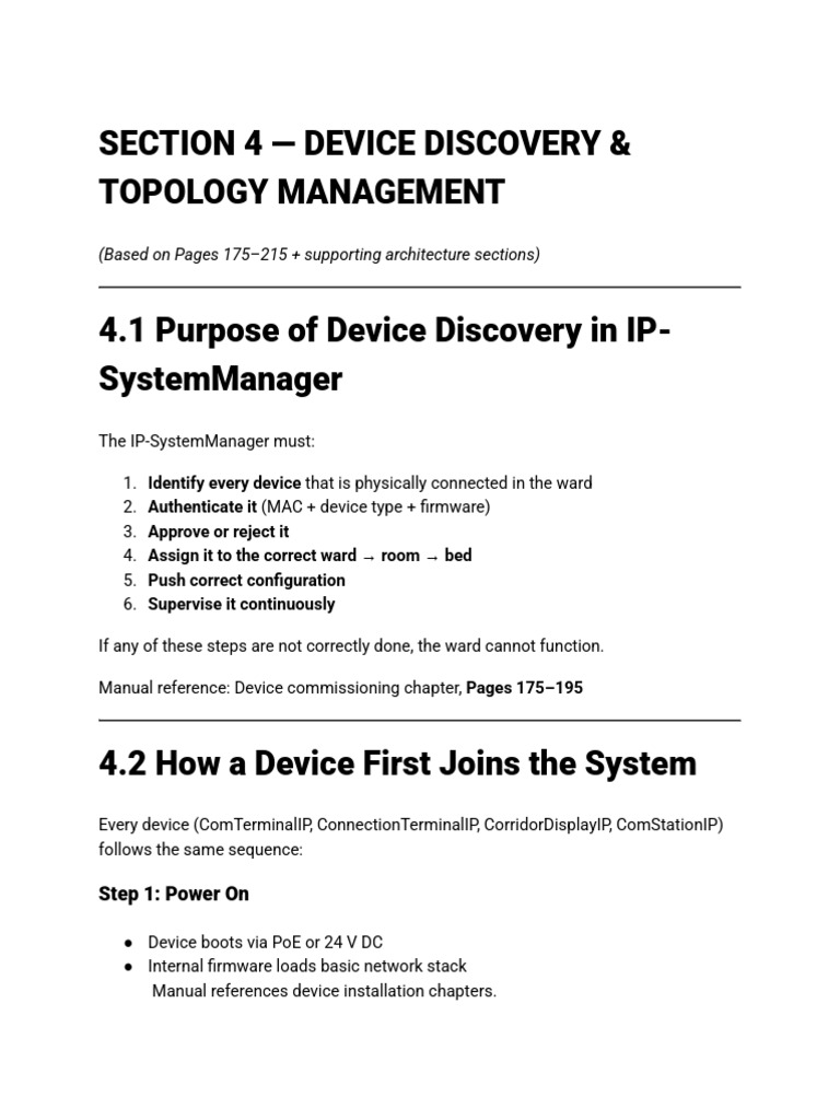 Device Discovery & Topology Management Guide | PDF | Network Topology ...