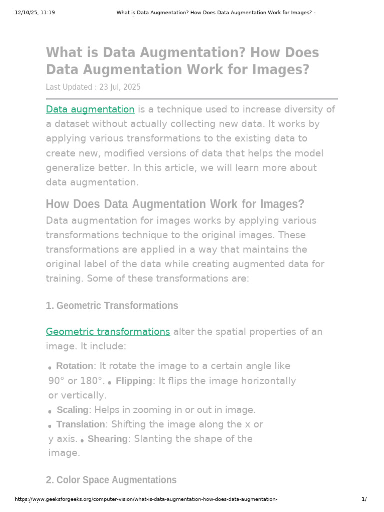 What Is Data Augmentation | PDF | Computer Vision | Image Processing