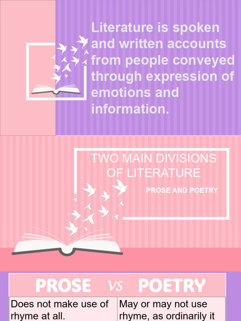 1 Divisions of Literature Lecture (1) | PDF | Poetry | Metre (Poetry)