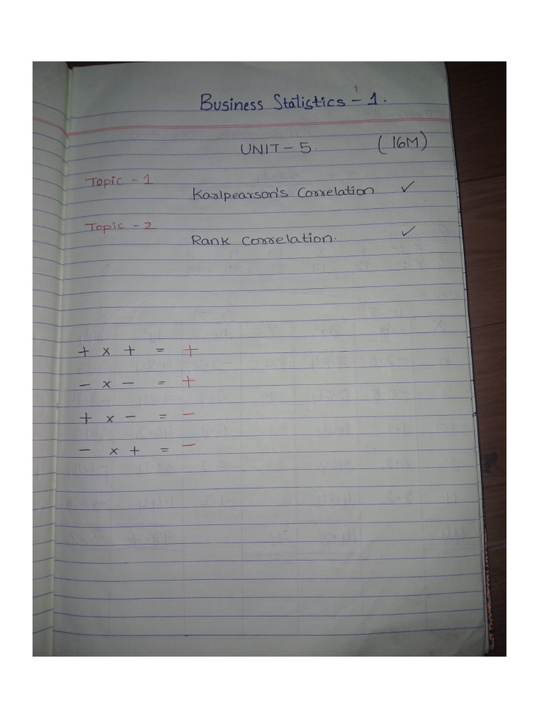 Business Statistics-1 Handwritten Notes by Shivani Pallela | PDF