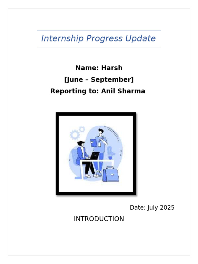 Internship Progress Report | PDF | Corporate Social Responsibility ...