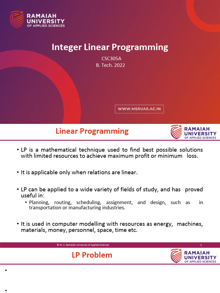 Linear Programming Problem Formulation | PDF | Linear Programming ...