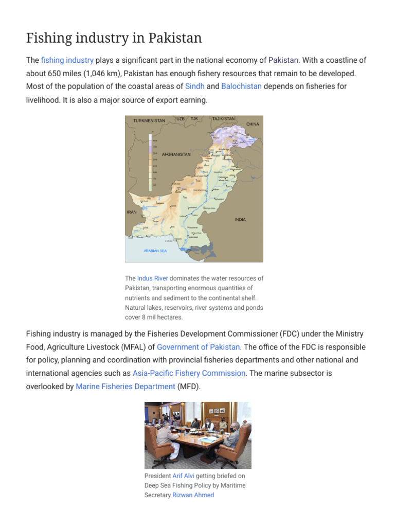 Fishing Industry in Pakistan - Wikipedia | PDF | Hydrology | Marine Biology