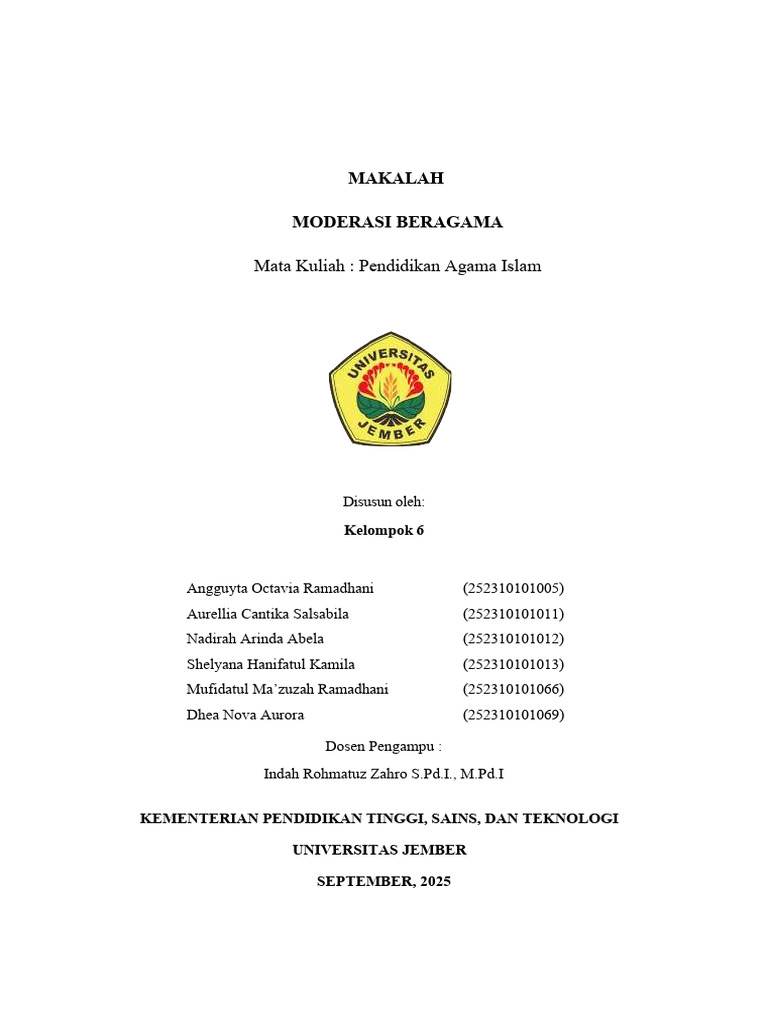 Moderasi Beragama: Kunci Kerukunan Indonesia | PDF