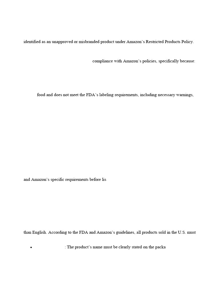 Amazon Seller Compliance Action Plan | PDF | Regulatory Compliance ...