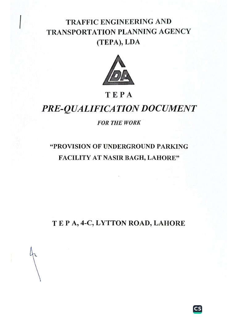TEPA-PQ Underground Parking Facility | PDF