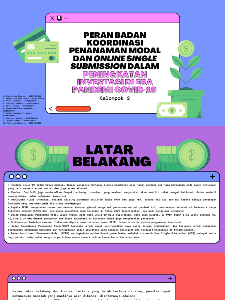 Peran BKPM dan OSS dalam Investasi COVID-19 | PDF