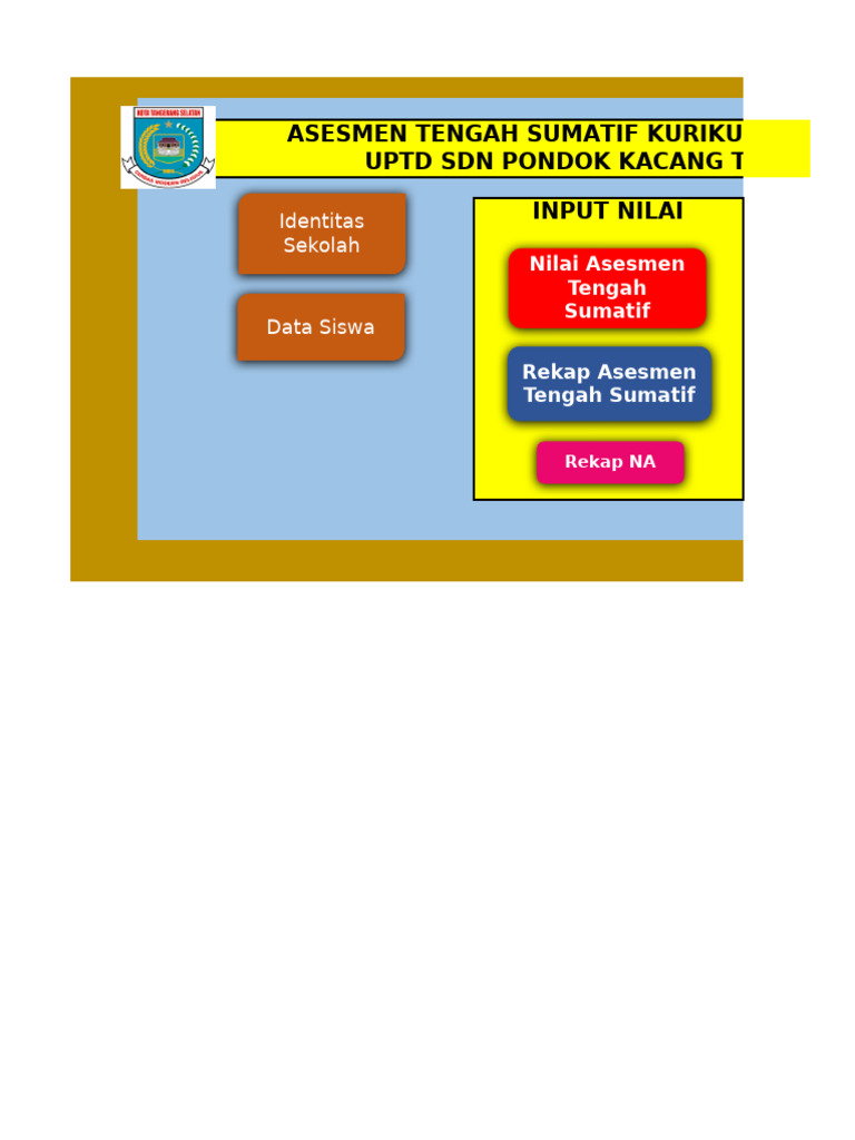 Rapot Pts Ganjil Kelas 1a Ok Jadi | PDF