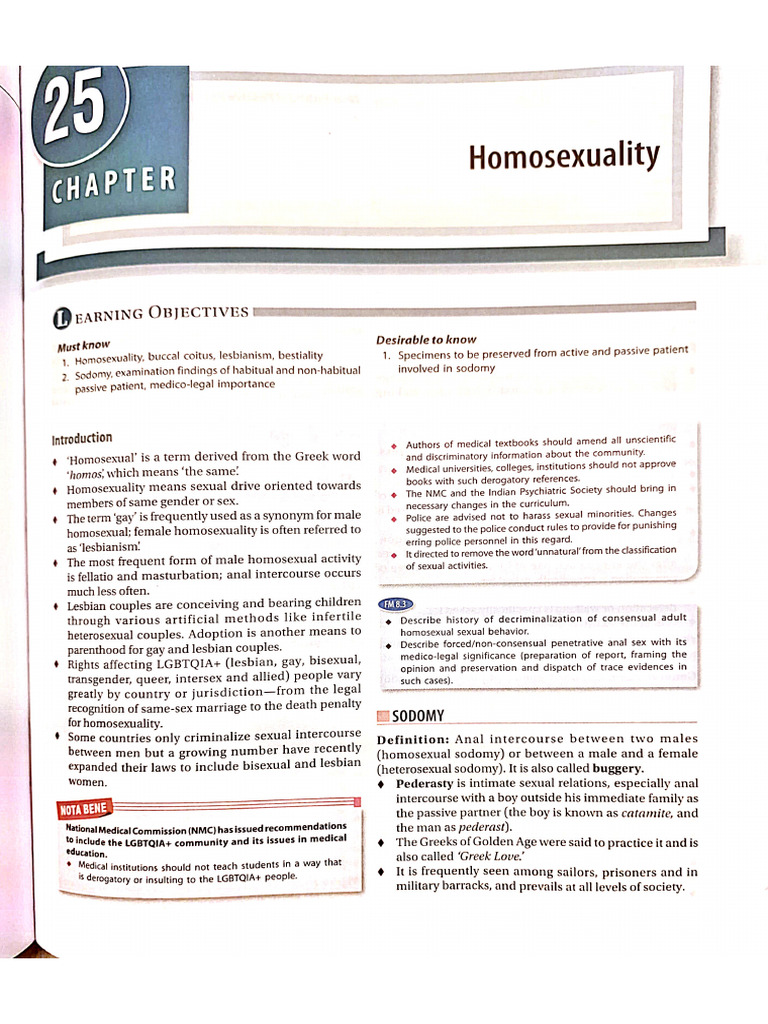 CH 25 Homosexuality | PDF | Homosexuality | Sexual Intercourse