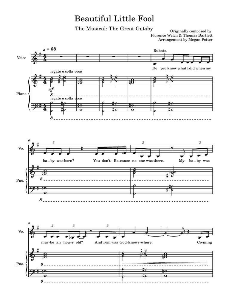 Beautiful Little Fool Florence Welch and Thomas Bartlett | PDF