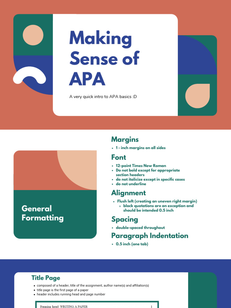Making Sense of APA | PDF | Bracket | Apa Style