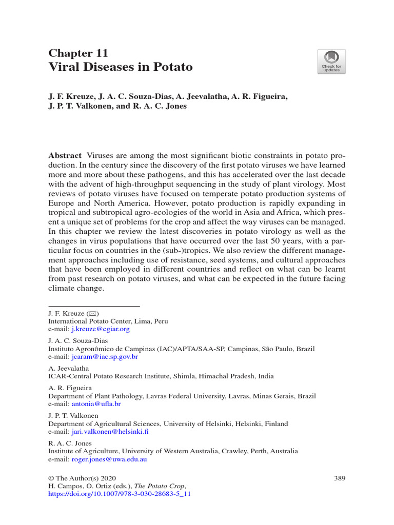 Viral Diseases in Potato | PDF | Potato | Virus