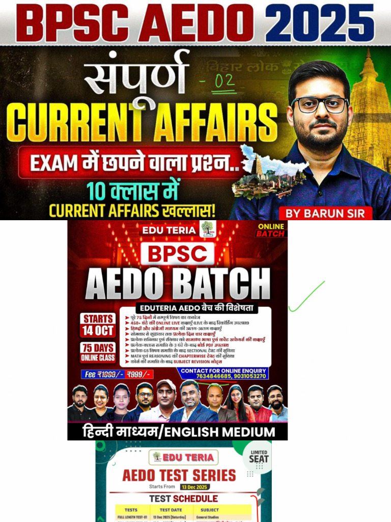 AEDO CURRENT AFFAIRS CLASS 02 Eduteria | PDF