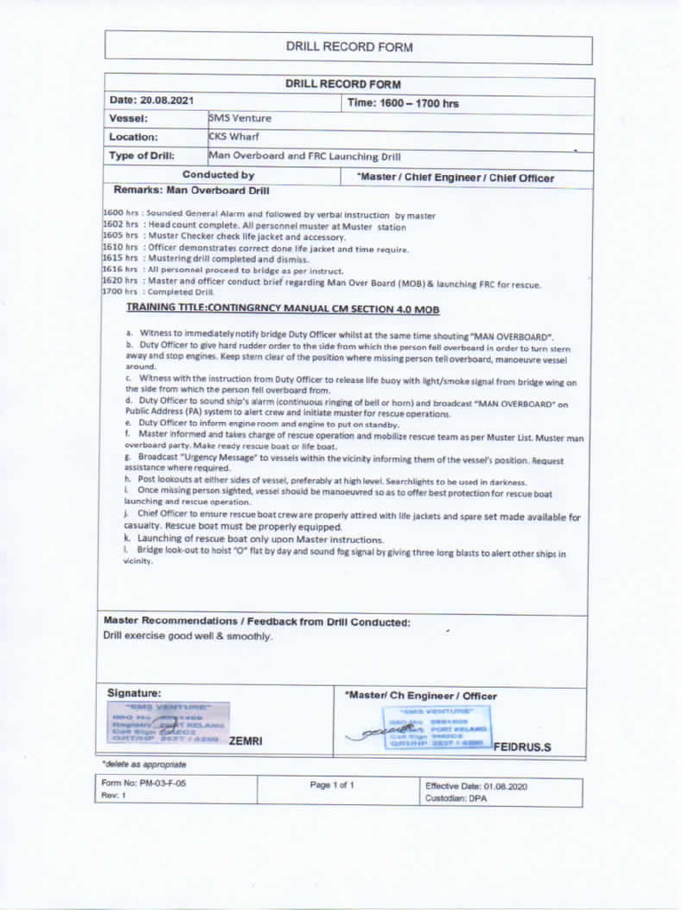 Mob & FRC Drill | PDF