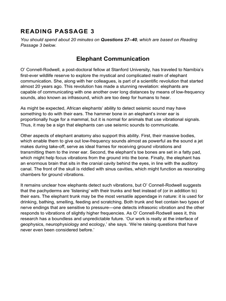 Elephant Communication Research Insights | PDF | Elephant | Zoology
