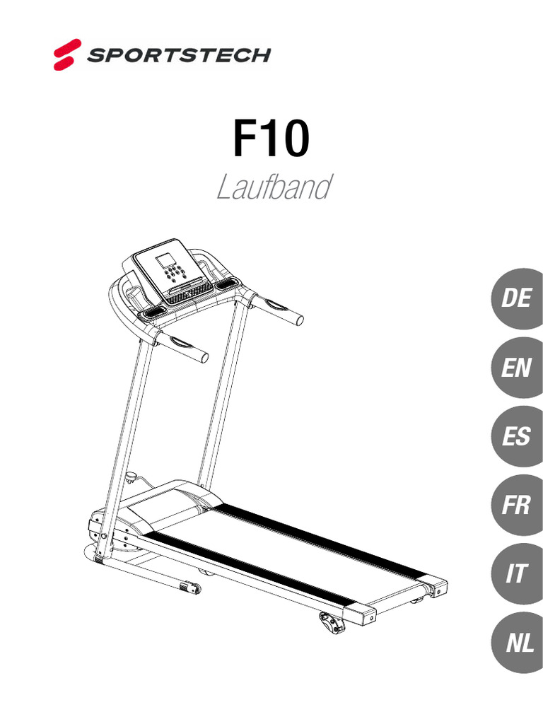Sportstech F10 Treadmill User Manual (PDF) - Assembly, Safety ...