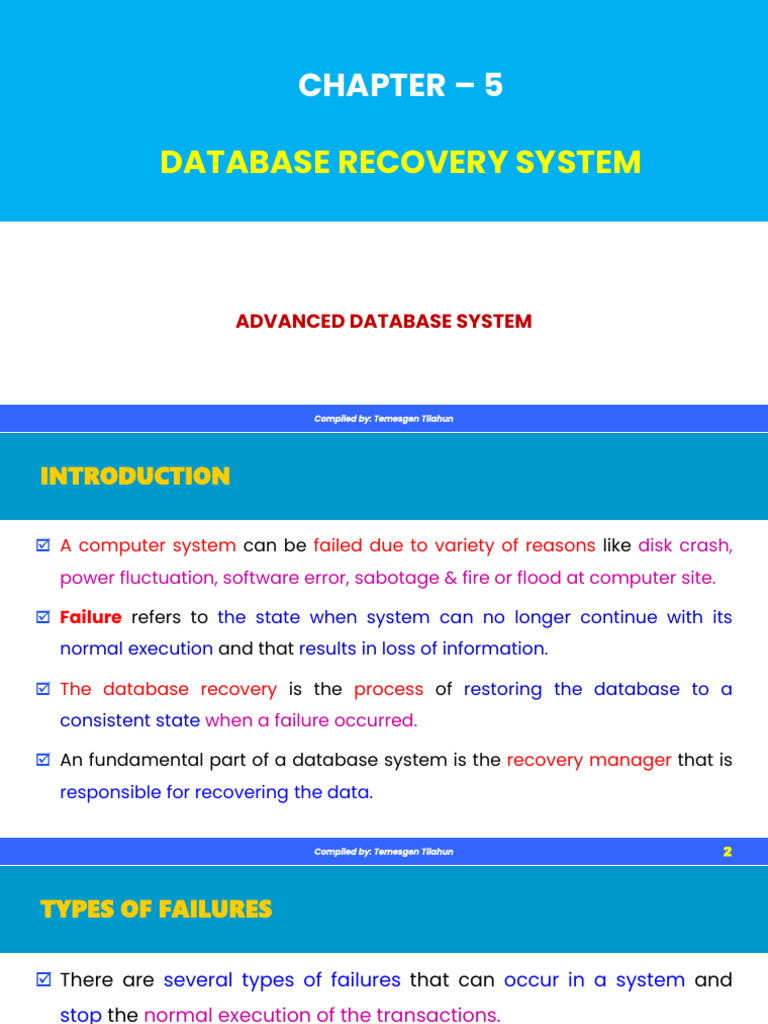 Database Recovery Systems Explained | PDF | Computer Science | Data ...