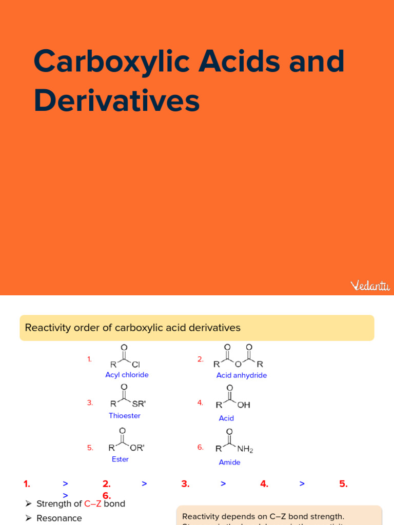 Carboxylic Acid Derivative | PDF | Amide | Carboxylic Acid
