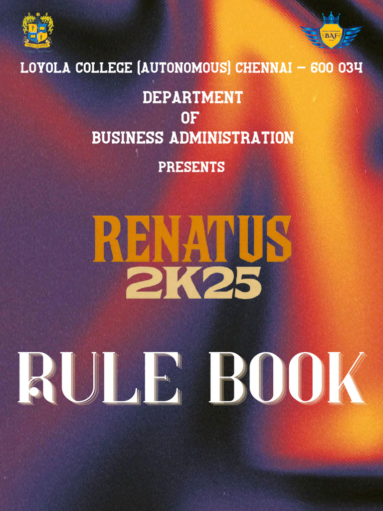 Renatus 2k25 Rule Book | PDF