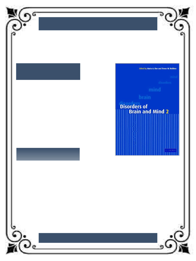 Disorders of Brain and Mind Volume 2 1st Edition Maria A. Ron ebook ...