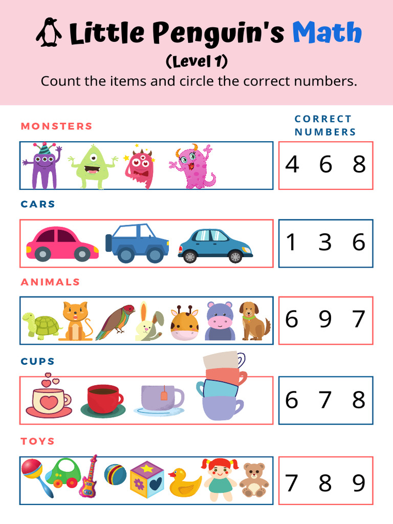 Little Penguin's Math Activities | PDF